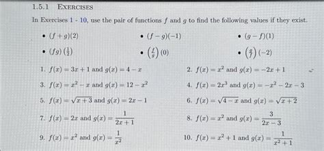 solved 1 5 1 exercises in exercises 1 10 use the pair of