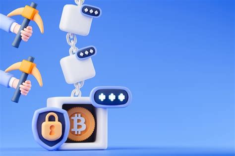 Premium Photo 3d Rendering Concept Blockchain Technology And Cryptocurrency Mining Illustration