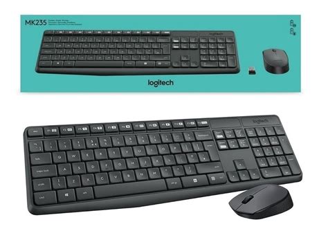 Kit Teclado Y Mouse Logitech Mk235 Wireless Sp Black Logitech