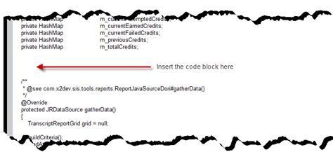 Edit The Report S Java Source