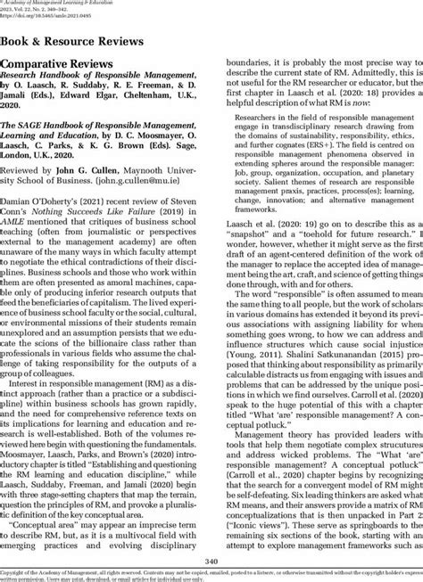 Dirk Moosmayer On Linkedin Comparative Reviews Research Handbook Of