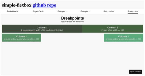 Simple Flexbox Examples Codesandbox