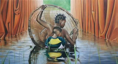 Zambia Paintings By Zambian Artist Caleb Chisha Black Art Painting