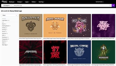 20 Best Heavy Metal Logo Designs Using A Death Metal Logo Generator