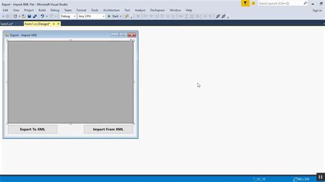C Export And Import Xml Part1 Youtube