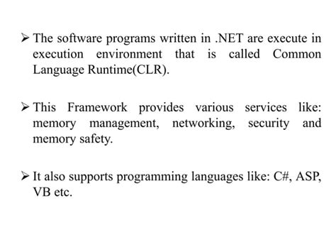 Basic Of Net Programming In Computer Language Ppt
