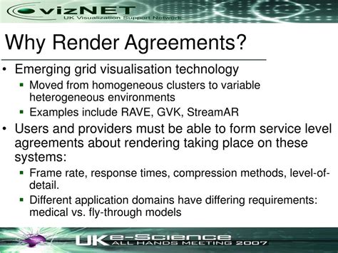 Ppt A Service Agreement Framework For Grid Based Distributed Rendering Powerpoint Presentation