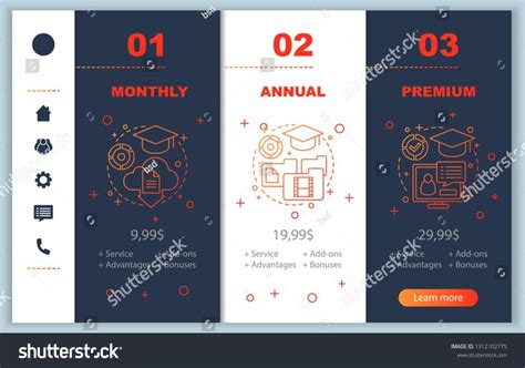 Educational Subscription Prices Onboarding Mobile App Screens E Learning Online Education