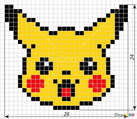 How To Draw Pikachu Pixel Cartoons Pixel Art Pokemon Pokemon Cross Stitch Pixel Art Grid