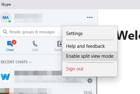 How To Split And Regroup Skype Windows