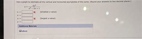 Solved Use A Graph To Estimate All The Vertical And Chegg