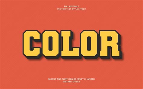 Premium Vector Color Text Effect