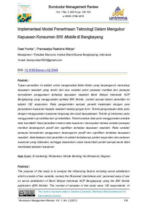 Pdf Implementasi Model Penerimaan Teknologi Dalam Mengukur Kepuasan