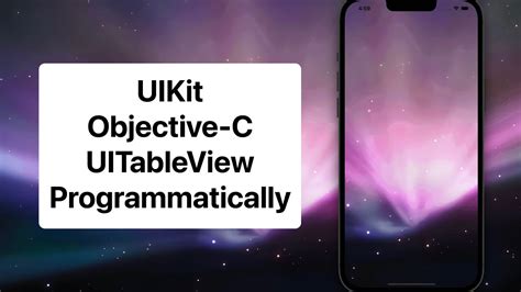 UIKit Objective C UITableView Programmatic Custom Class Tutorial