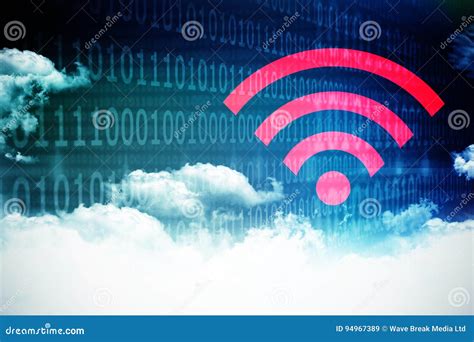 Composite 3d Image Of Wifi Symbol Stock Illustration Illustration Of