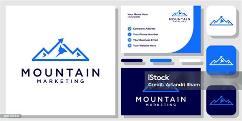 산 성공 마케팅 화살표 최대 피크 성장 비즈니스 로고 디자인 명함 템플릿 Next Level English Phrase에