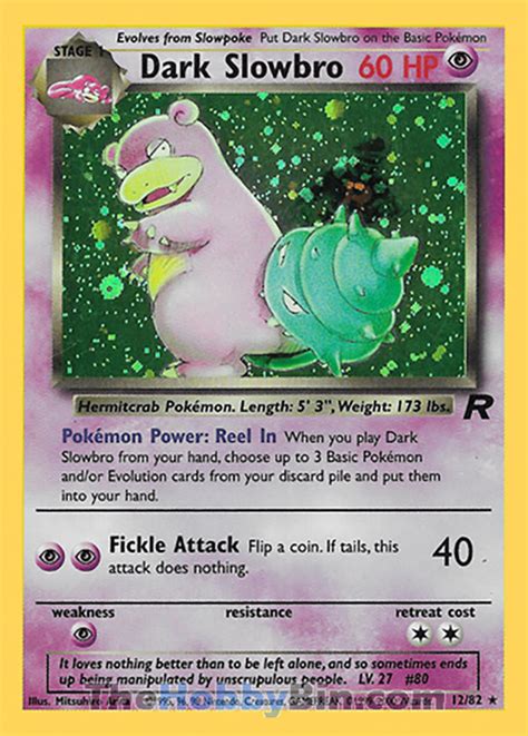 Dark Slowbro Team Rocket Holo Rare 1282 The Hobby Bin