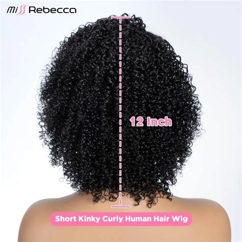 Miss Rebecca Hair Short Kinky Curly Lace Front Wig Human Hair Side