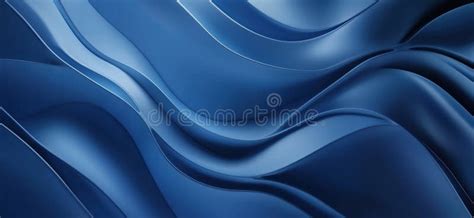 Abstract Blue Waves Flowing In Smooth Curves Creating A Dynamic And Modern Background Design