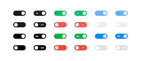 Premium Vector On Off Toggle Switch Icons Set Active And Inactive Sign For Your Ui Design