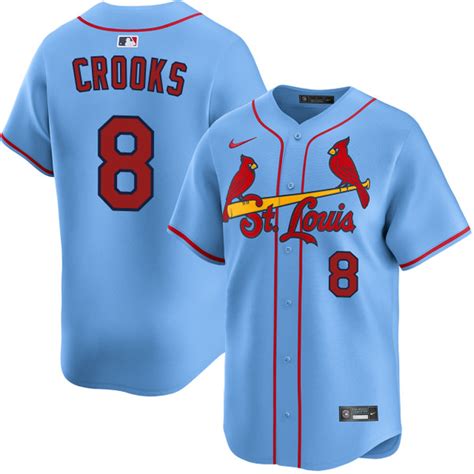 Jimmy Crooks St Louis Cardinals Alternate Light Blue Limited Jersey By