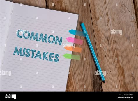 Conceptual Hand Writing Showing Common Mistakes Concept Meaning Actions That Are Often Used