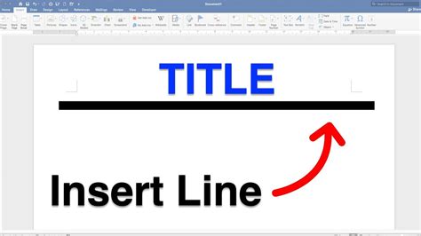 How To Underline Titles In Word Youtube