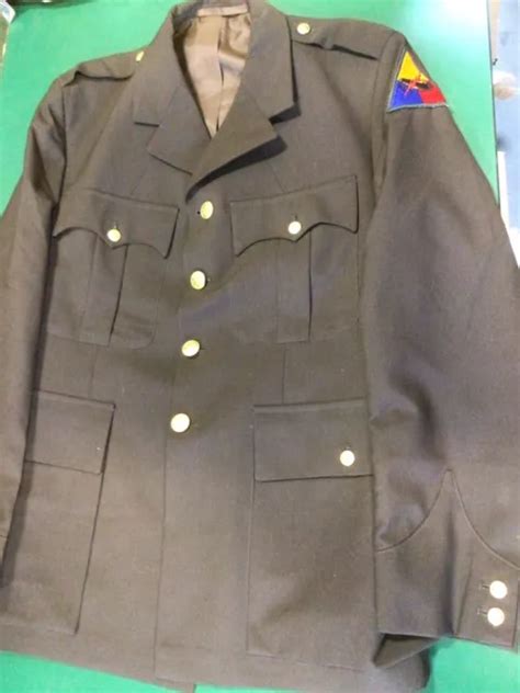 Us Army Armoured Vehicle Tank Battalion Triangle Patch And Uniform Jacket 42” Used Eur 52 54