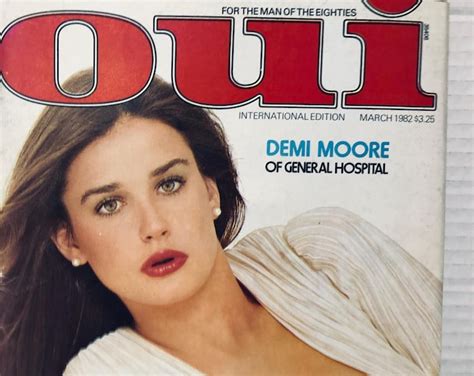 Vintage Oui Magazine Demi Moore Cover Mature Content March 1982 Etsy