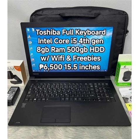 Toshiba Laptop Core I Th Gen Gb Ram Gb Hdd Full Keyboard Shopee Philippines