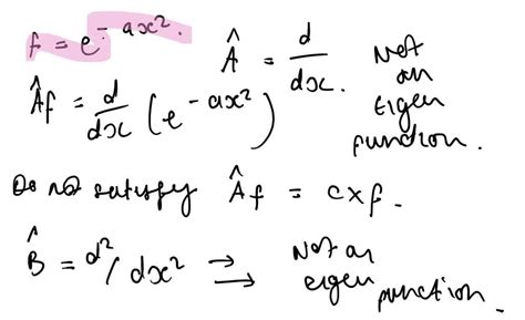 Identify Which Of The Following Functions Are Eigenfunctions Of The