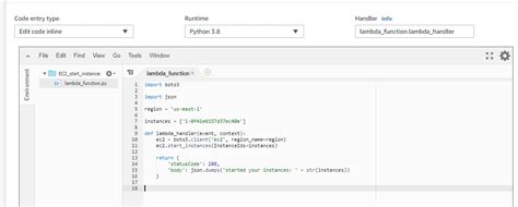 como usar aws lambda para iniciar o parar instancias ec2