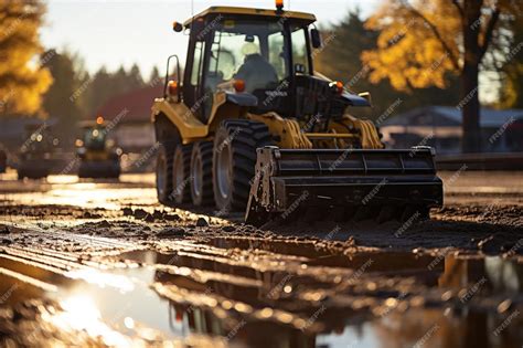 Premium Photo Side View Of A Grader Grading A Surface Best Grader Image