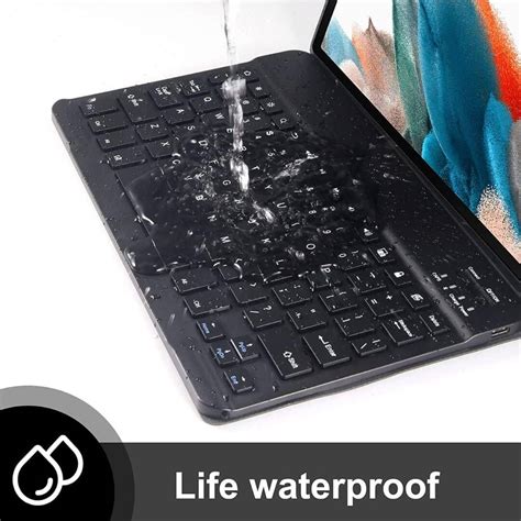 Keyboard Case For Samsung Galaxy Tab A8 10 5 Inch Smart Wireless Bt Detachable Waterproof