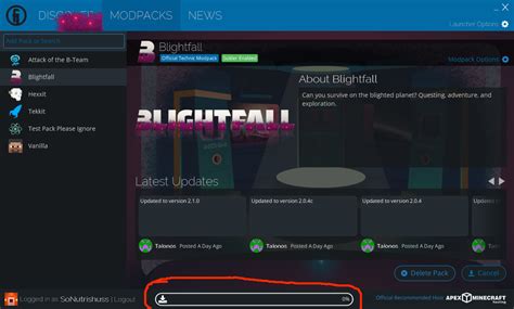 Help Installing Problem Unable To Play Any Modpack Technic