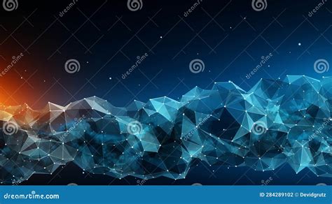 Wireframe Background With Plexus Effect Generative AI Stock Illustration Illustration Of