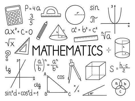 Mathematics Doodle Set Education And Study Concept School Equipment Maths Formulas In Sketch Mathematics Doodle Set Education And Study Concept School Equipment Maths Formulas In Sketch