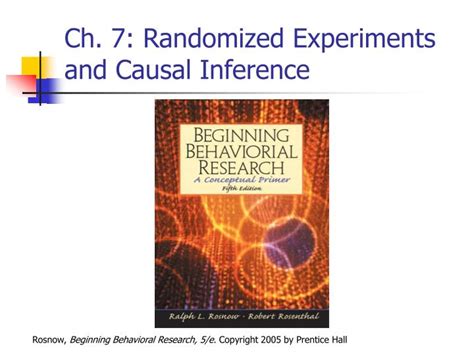 Ppt Ch 7 Randomized Experiments And Causal Inference Powerpoint