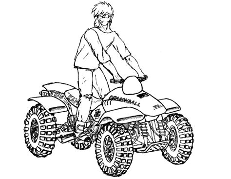 KD QUAD RANDO Occupez vos enfants Dessins de quad à colorier