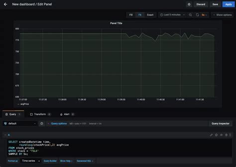real time stock price alerts using python grafana and questdb questdb