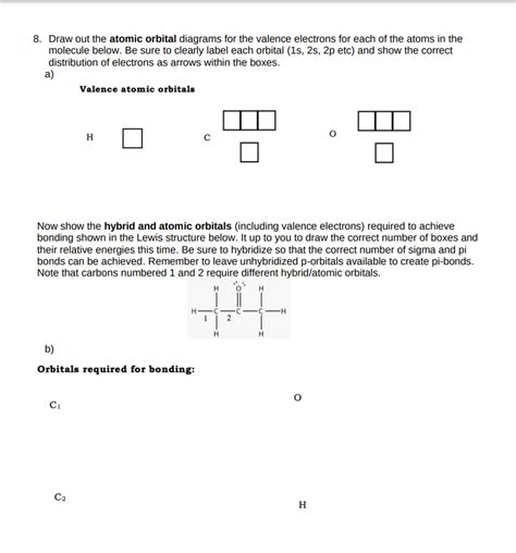 Solved Draw Out The Atomic Orbital Diagrams For The Chegg