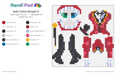 Tadc Caine Dangle Fuse Bead Pattern Kandi Pad Kandi Patterns