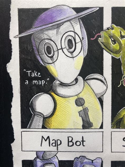 Map Bot From Security Breach Fnaf Fnaf Drawings Fnaf Art Sketch Book