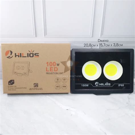 Jual Lampu Sorot Led Cob Watt Flood Light Outdoor Cob Hilios W Shopee Indonesia