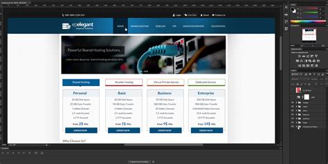 selling epelegant unique webhosting template html css psd whmcs 4 colors