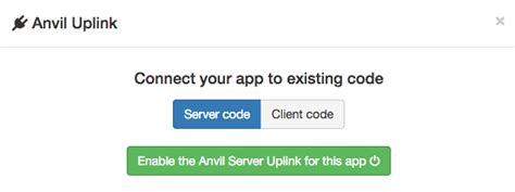 Anvil Docs Uplink Connect To Your Own Python Code