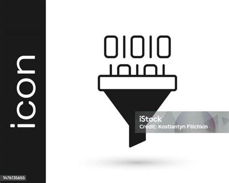 흰색 배경에 격리된 검은색 이진 코드 아이콘입니다 벡터 0에 대한 스톡 벡터 아트 및 기타 이미지 0 1 가상현실 Istock