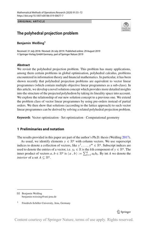 The Polyhedral Projection Problem