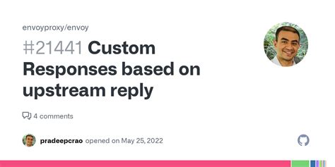 Custom Responses Based On Upstream Reply · Issue 21441 · Envoyproxyenvoy · Github
