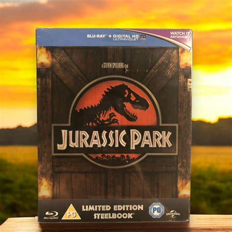 Jurassic Park Blu Ray Steelbook Zavvi Ej Svensk Text Ny Och